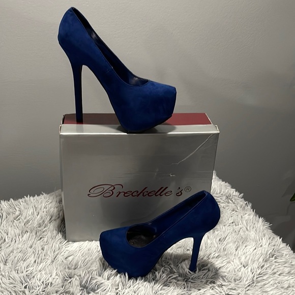 Breckelles | Shoes | Vintage Breckelles Blue High Heels Shoes Size 6 ...